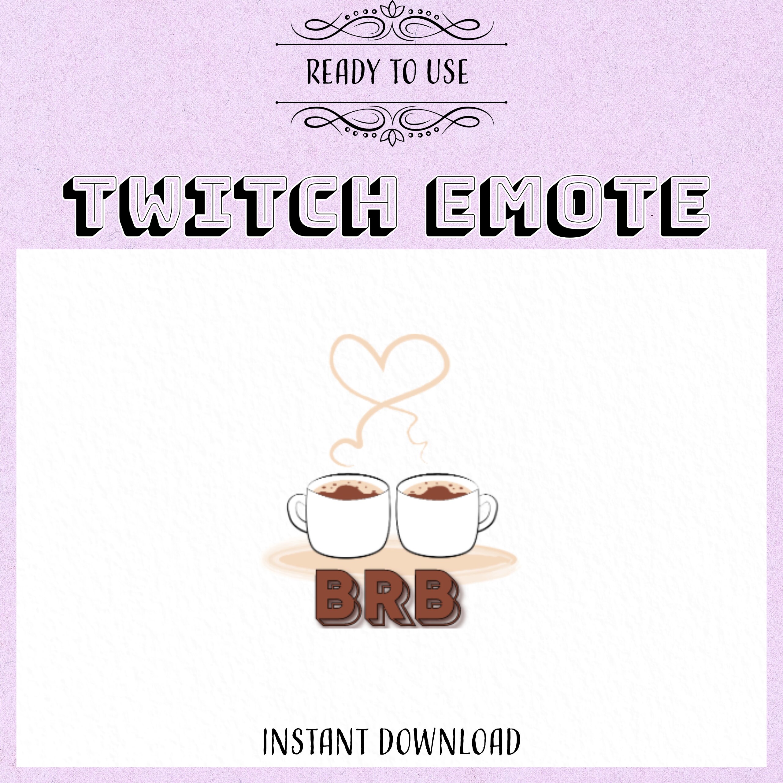 BRB Coffee Twitch Emote - Etsy