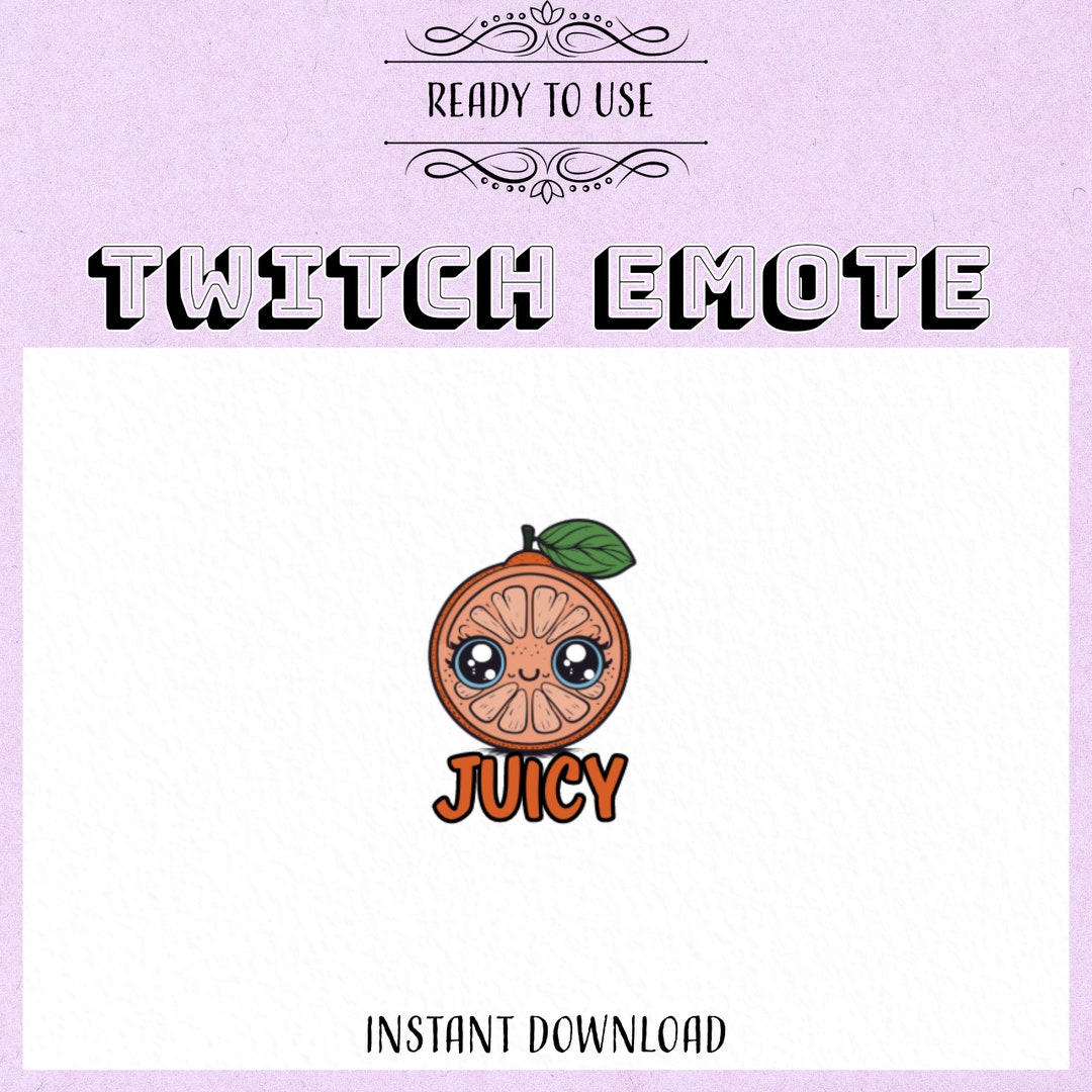 Kawaii Orange Juicy Emote - 256x256 PNG for Twitch - Instantly Sweeten ...