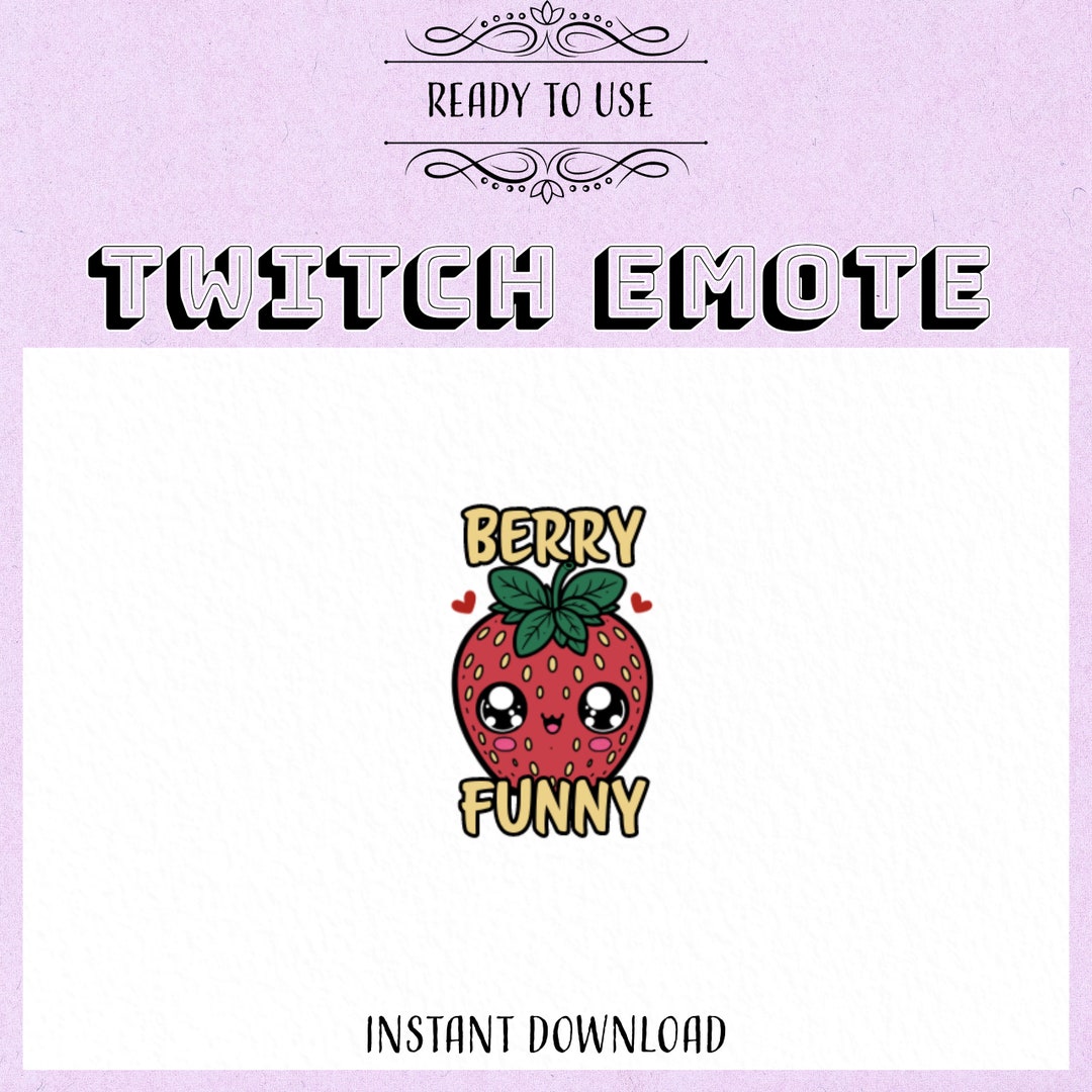 Strawberry Emote 256x256 PNG for Twitch Unleash the Laughs With 'berry ...