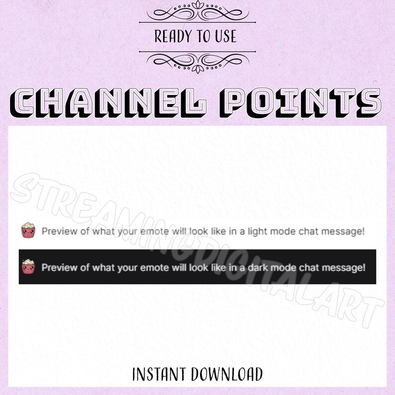 Kawaii Popcorn Bag Emote Cute Channel Point Image Static PNG Sizes ...