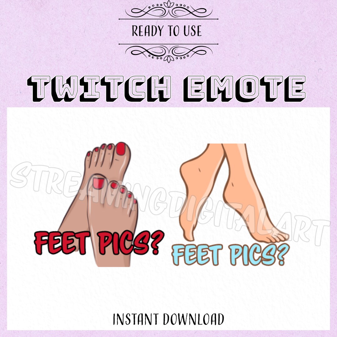 Feet Pics? - Twitch Emote Set - Funny Feet Emojis - 256x256 PNG - Etsy