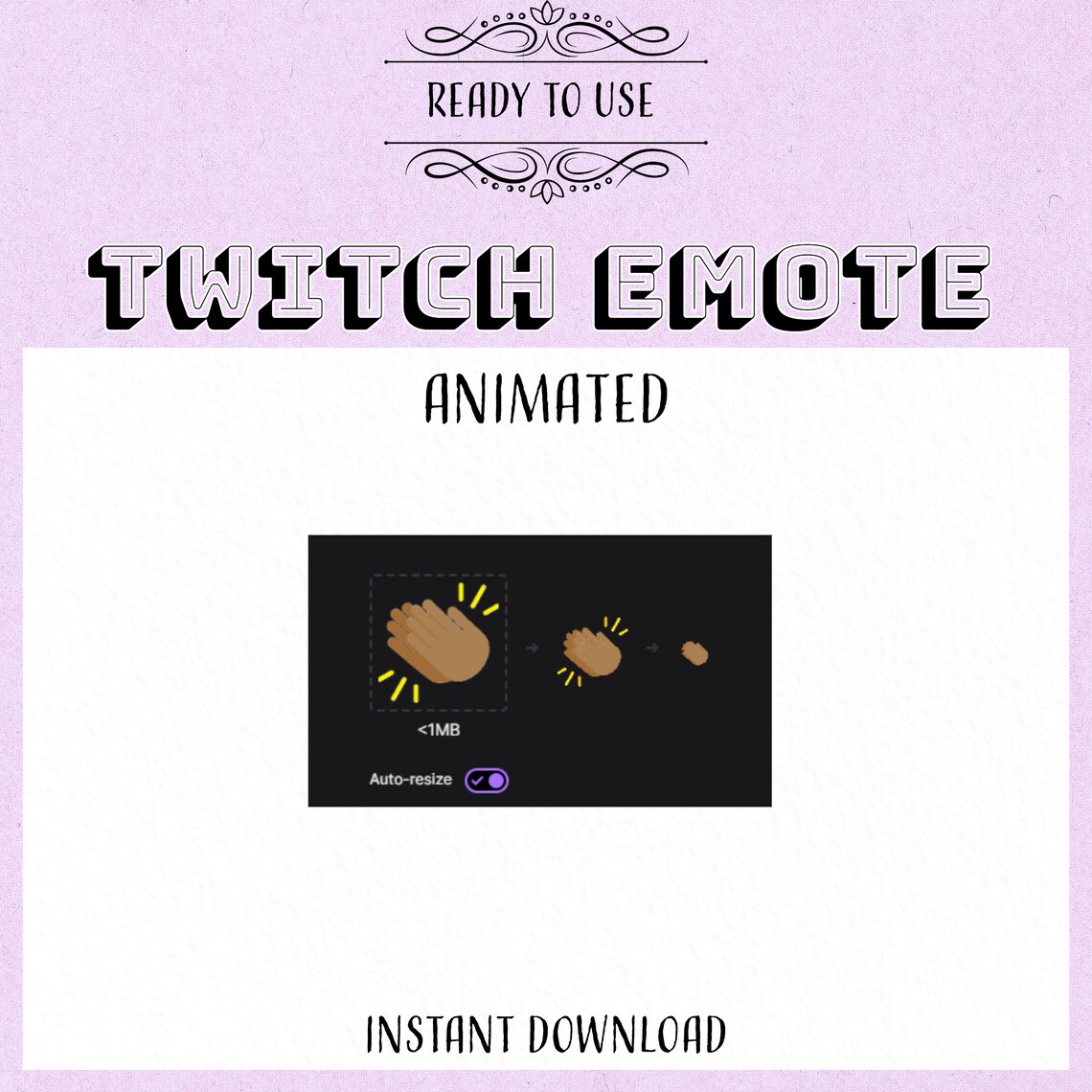 Animated Clapping Hands Emote - 256x256 Gif for Twitch - Applaud With ...