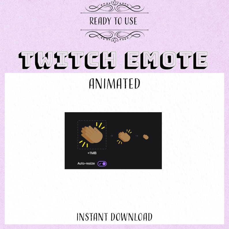 Animated Clapping Hands Emote - 256x256 Gif for Twitch - Applaud With ...