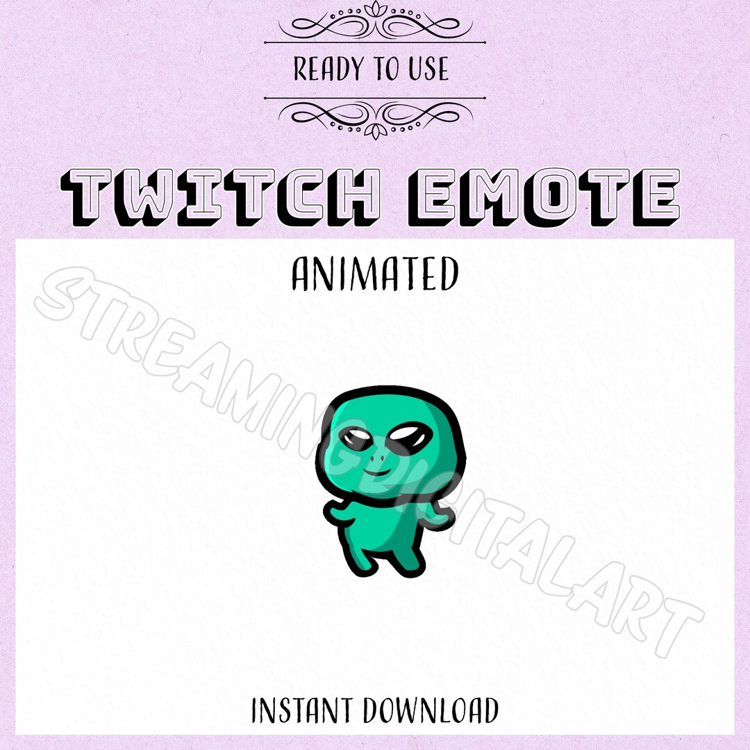 Animated Alien Dancing Twitch Emote Cute Extraterrestrial Dance GIF ...
