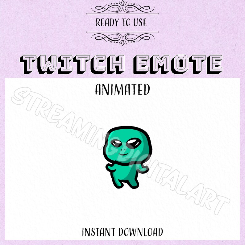 Animated Alien Dancing Twitch Emote Cute Extraterrestrial Dance GIF ...