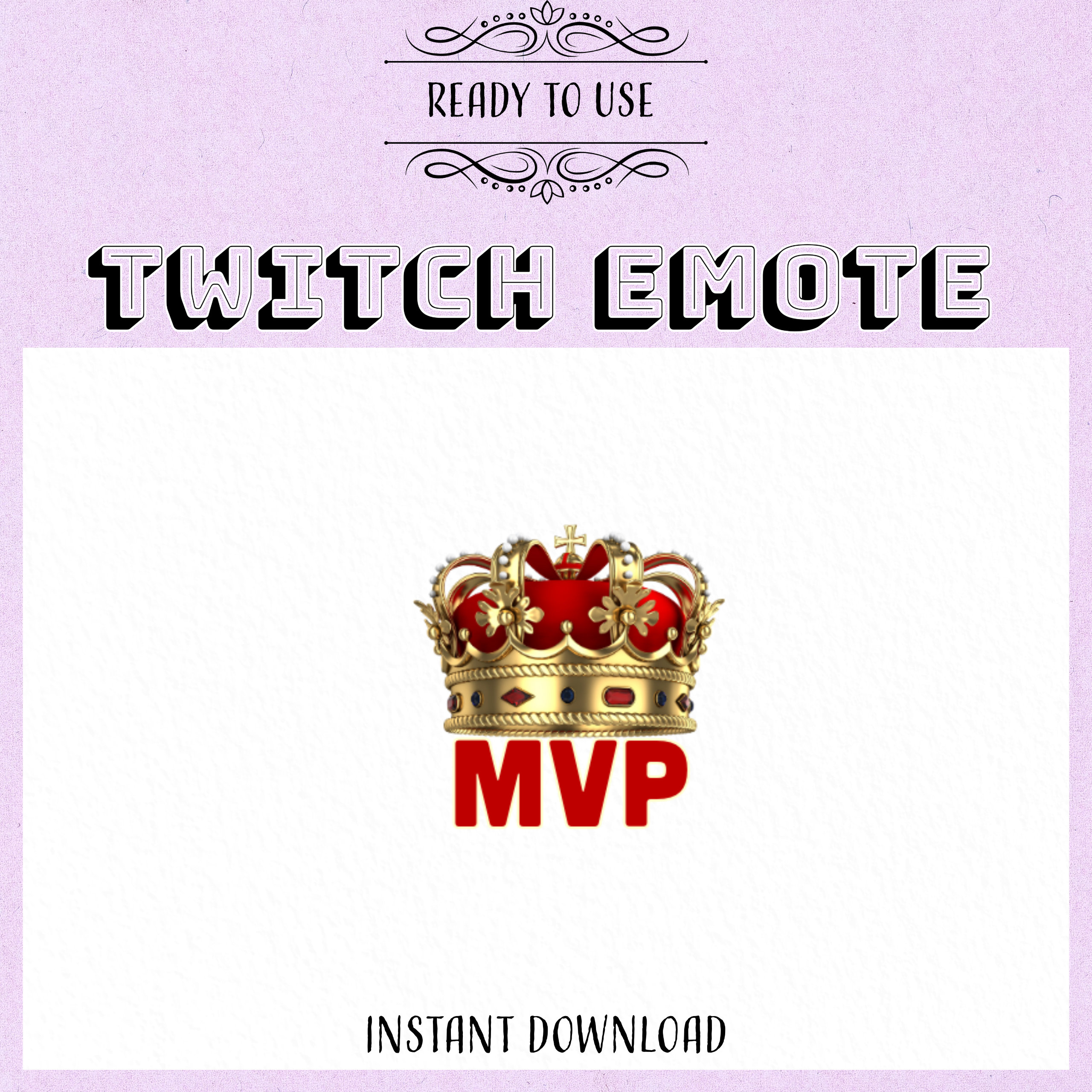 MVP Crown Emote 256x256 PNG for Twitch Crown Yourself the Ultimate ...
