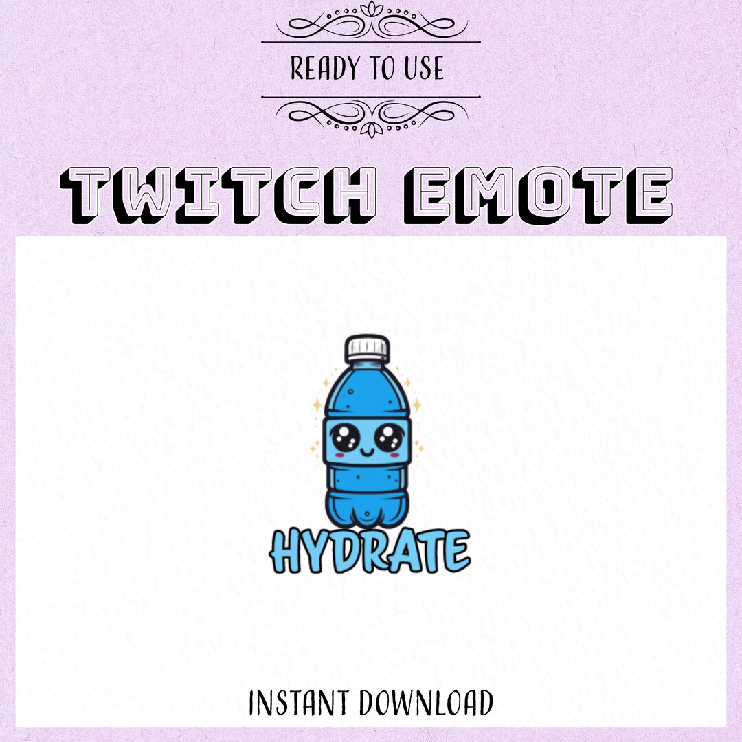 Hydrate Chibi Emote - 28x28, 56x56, 112x112, 256x256 PNG for Twitch ...