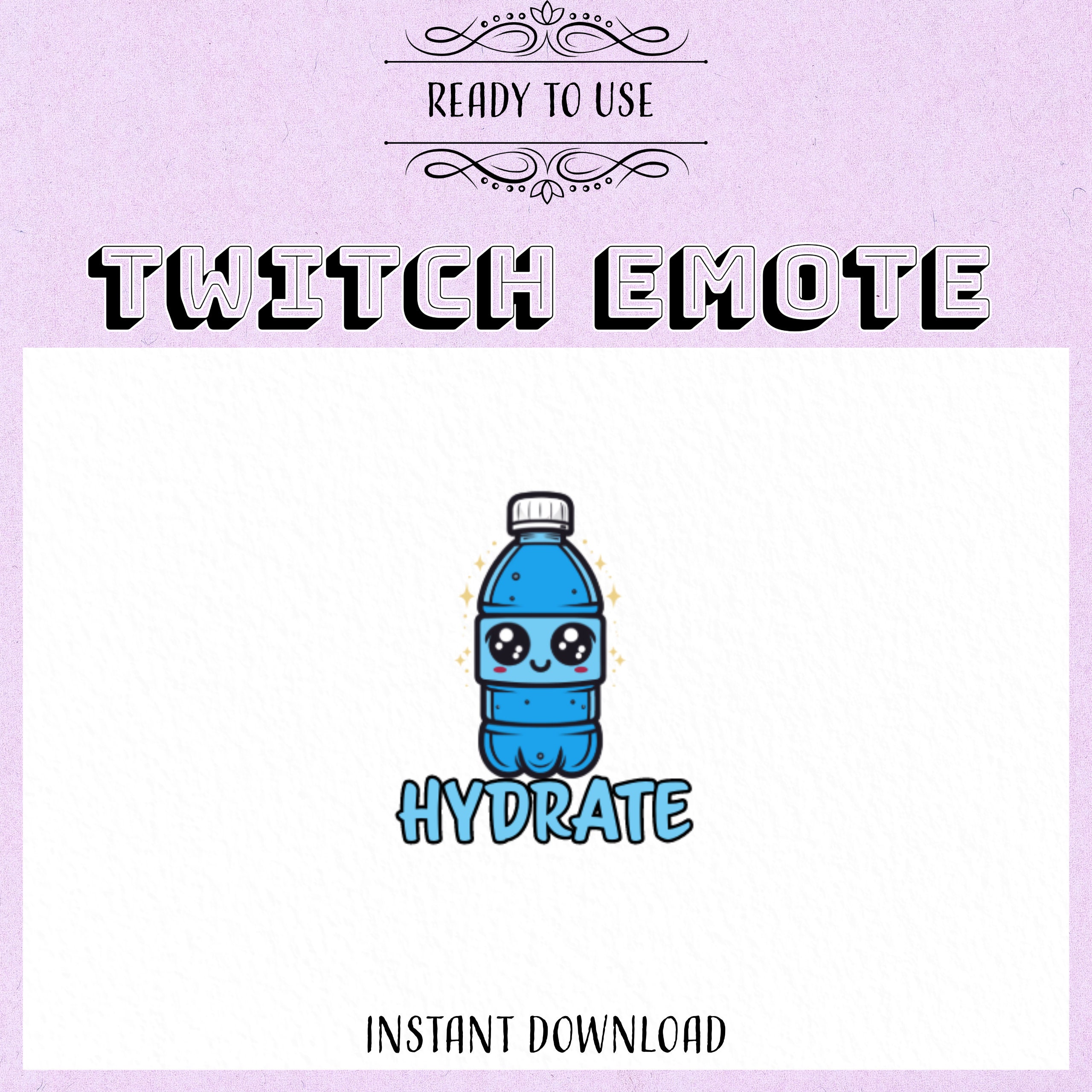 Hydrate Chibi Emote - 28x28, 56x56, 112x112, 256x256 PNG for Twitch ...