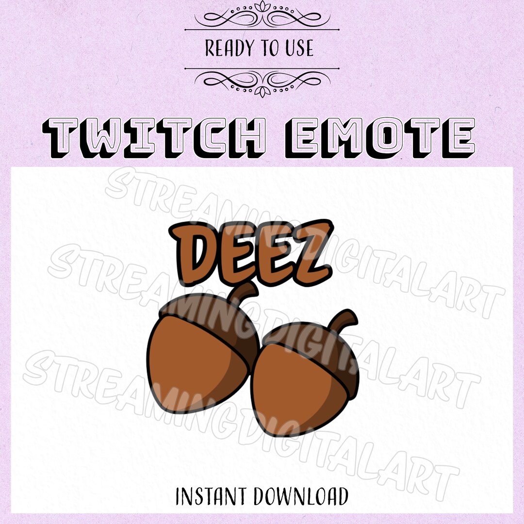 Funny Deez Nuts Acorn Twitch Emote | Static Emote PNG | 28x28-112x112 ...
