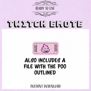 Showtime Ticket Emote 256x256 PNG for Twitch Pink Poo Edition - Etsy