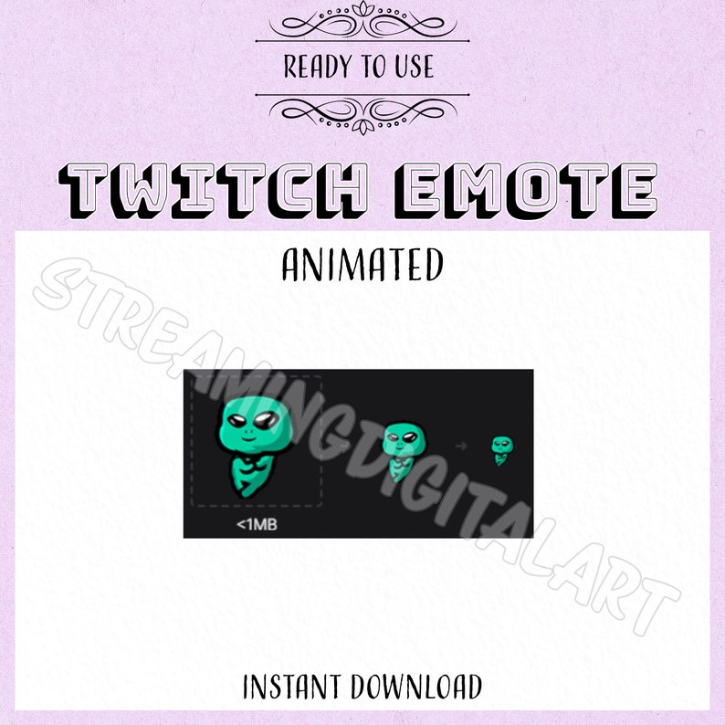 Animated Alien Dancing Twitch Emote Cute Extraterrestrial Dance GIF ...