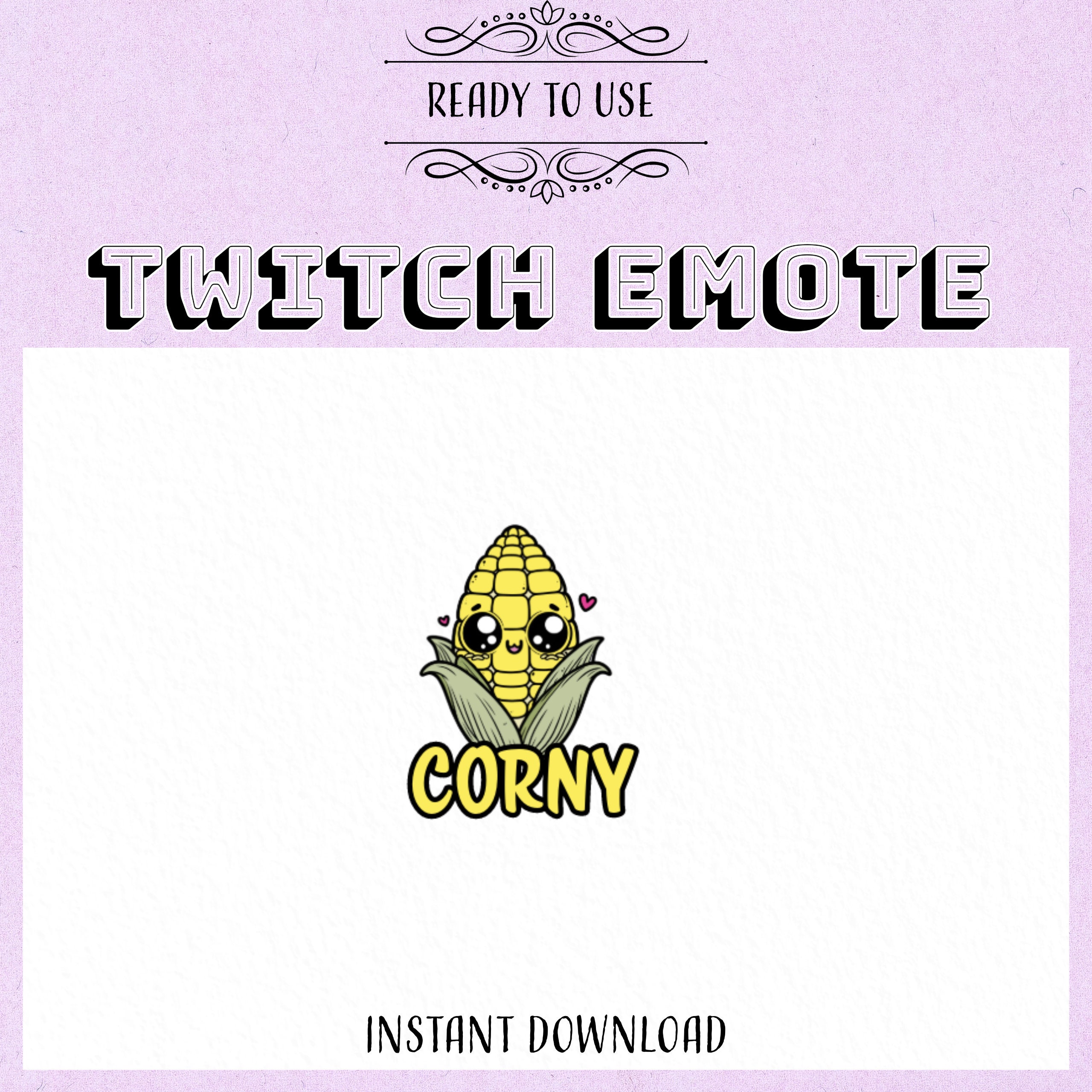 Corn Emote 256x256 PNG for Twitch Add a Kernel of Fun With 'corny ...