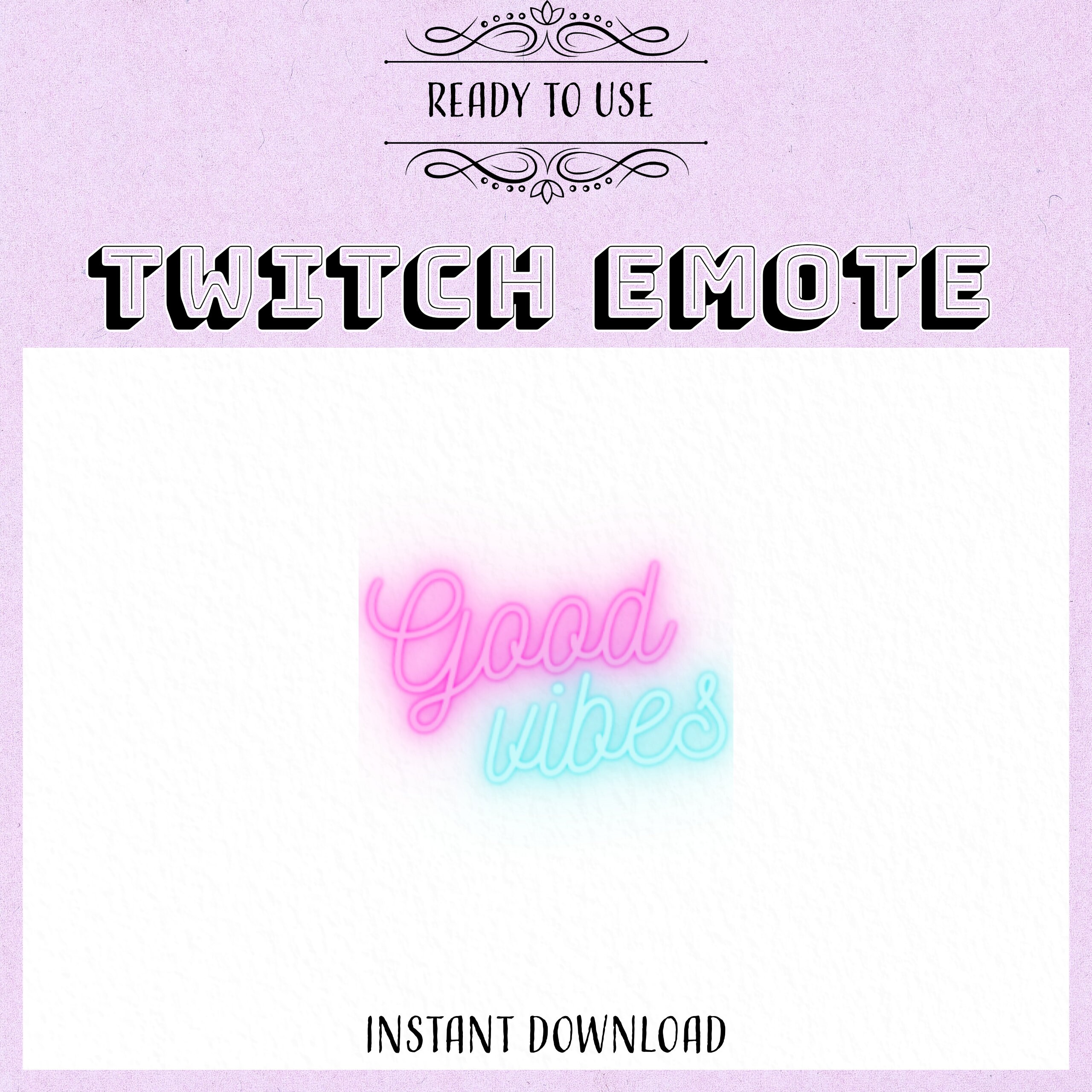 Good Vibes 256x256 PNG Twitch Emote Spread Positivity in Your Chat - Etsy