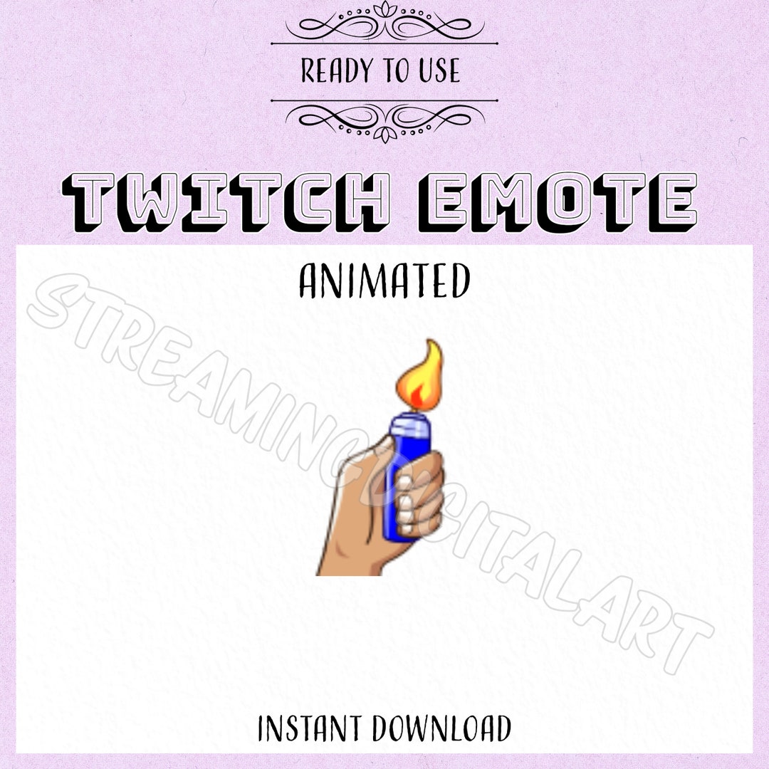 Animated Concert Lighter Twitch Emote – Blue Flame GIF (digital ...