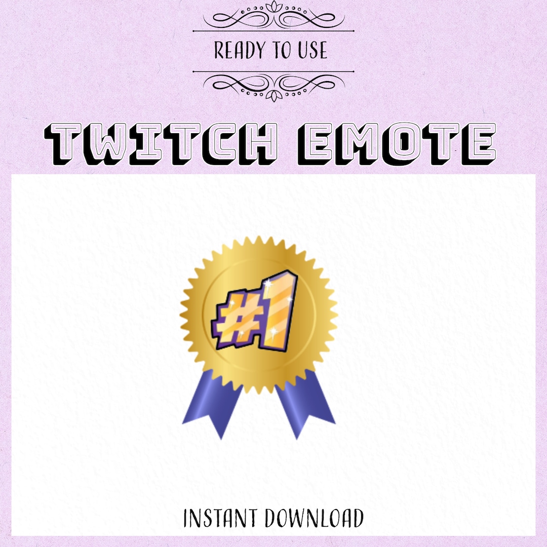 Number 1 Medal Emote Celebrate Victory With Gold - Etsy