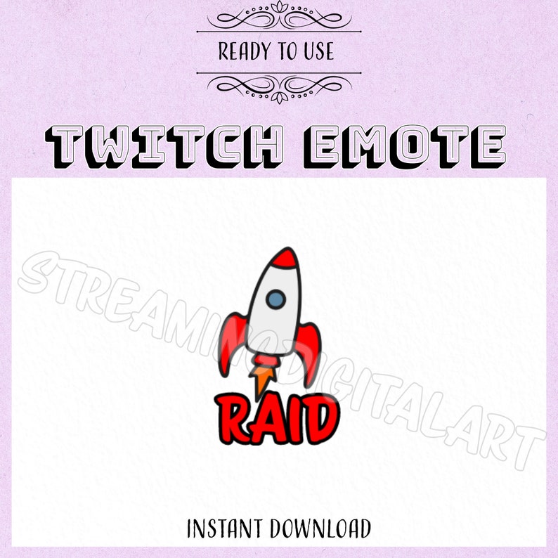 Raid Rocket Twitch Emote 256x256 PNG - Etsy