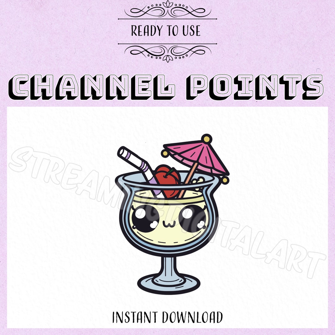 Kawaii Lemonade Mixed Drink Emote Cute Channel Point Image Static PNG ...