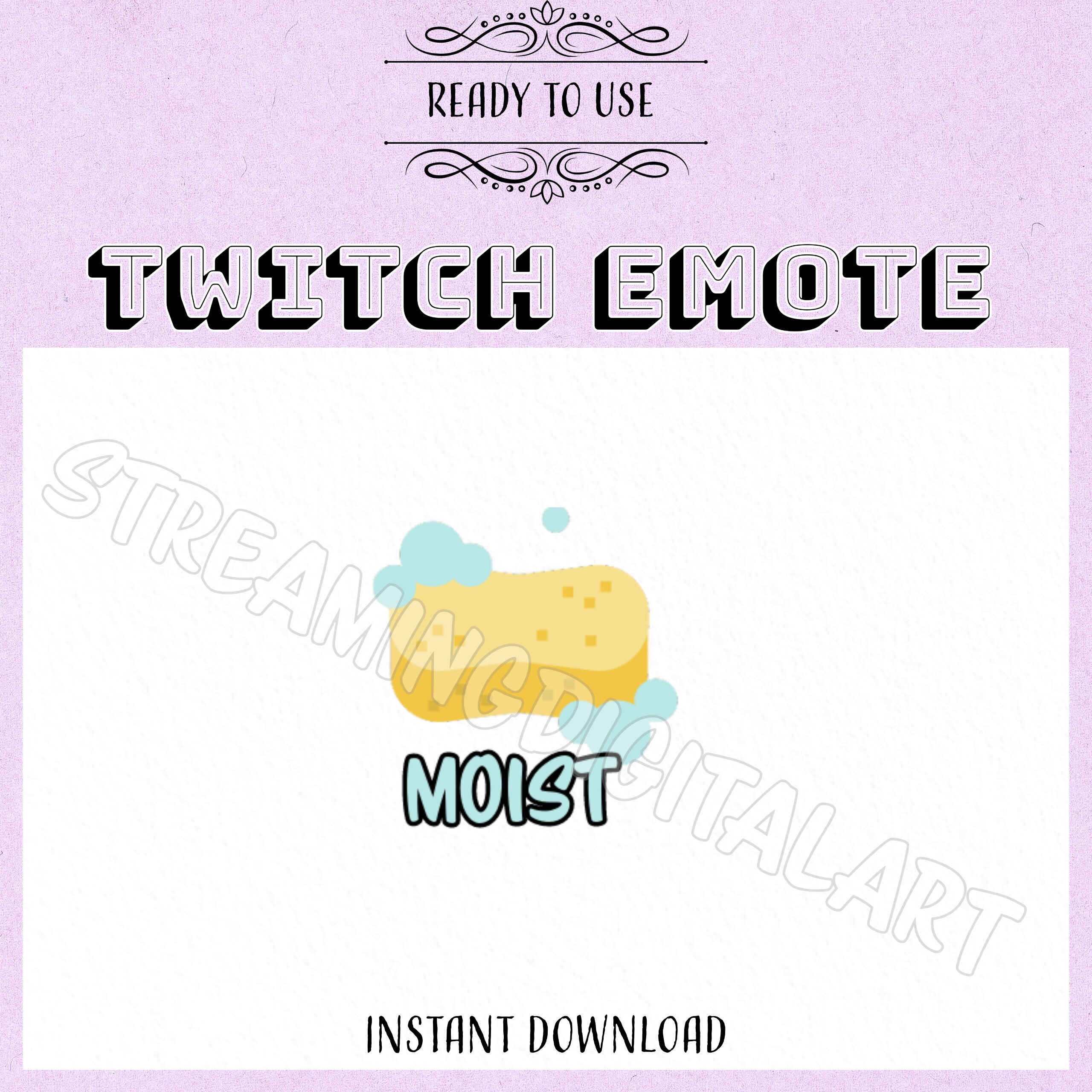Moist Yellow Sponge With Bubbles Emote Cute and Playful Discord Emoji ...