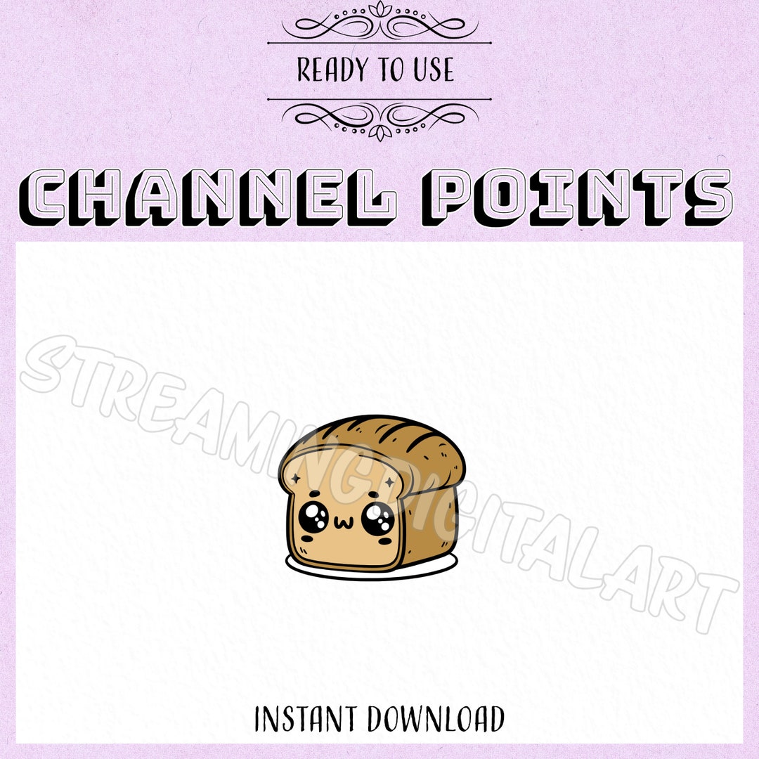 Kawaii Bread Loaf Emote - Twitch Channel Points - Cute Bread Emoji - Etsy