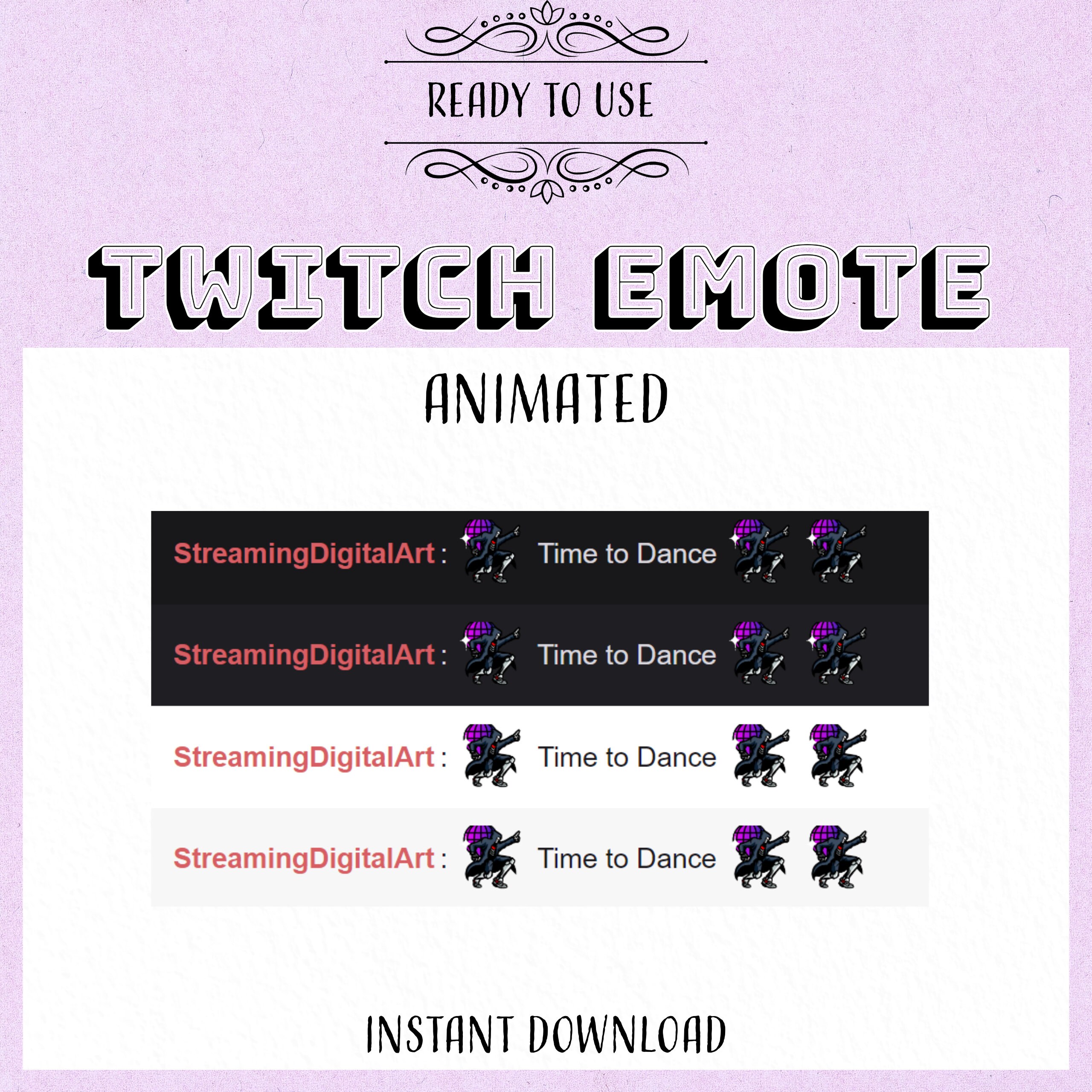 Set of 3 Animated Grim Reaper Twitch Emotes | Headbanging Twerking ...