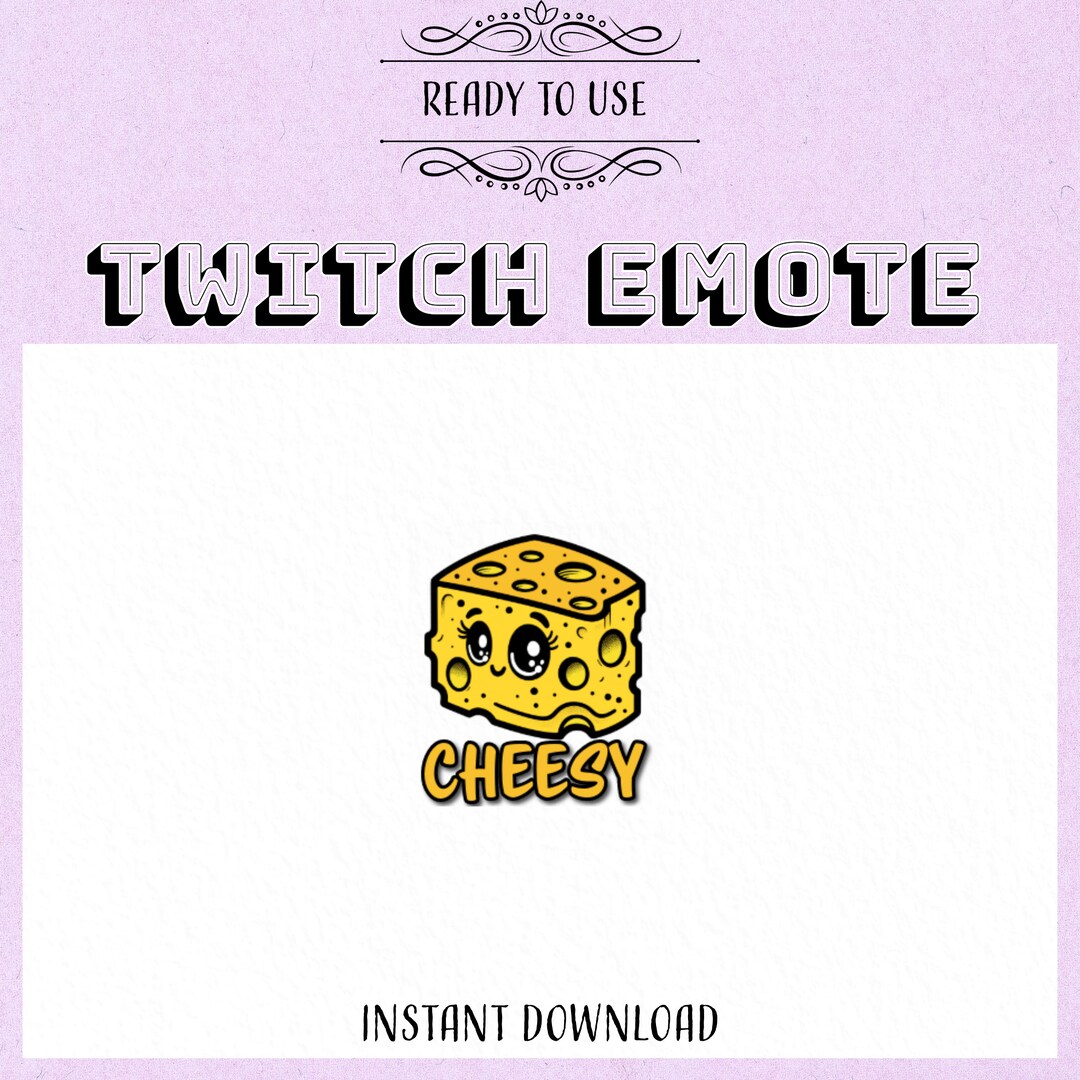 Cheesy Emote 256x256 PNG for Twitch Wholesome Cheese With a Side of ...