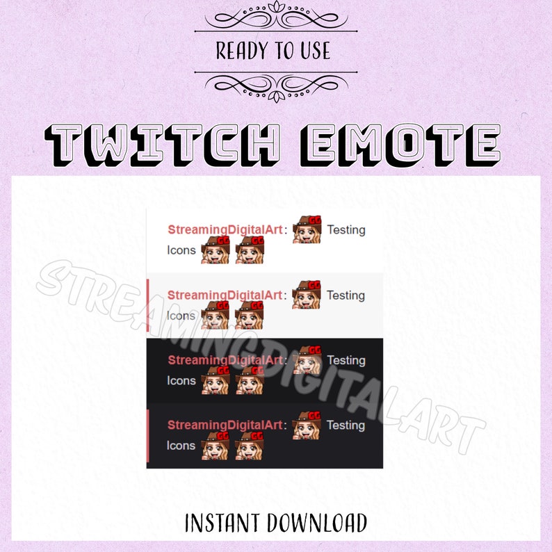 Cowgirl Emote Set 7 Emotes in 112x112 and 256x256 PNG Sizes Express ...