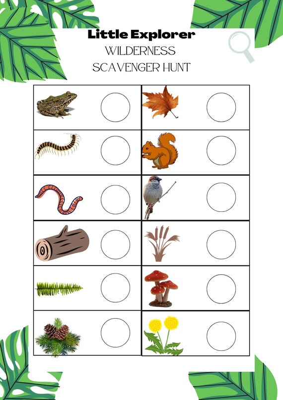 Wilderness Scavenger Hunt for Kids - Etsy