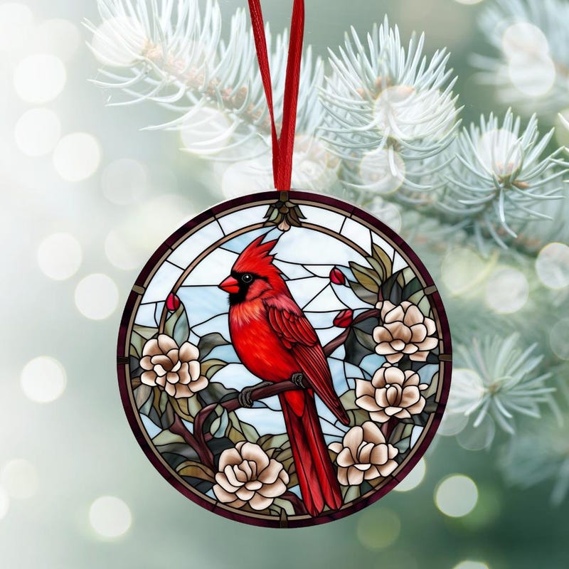 Tree With Cardinal Svg - Etsy