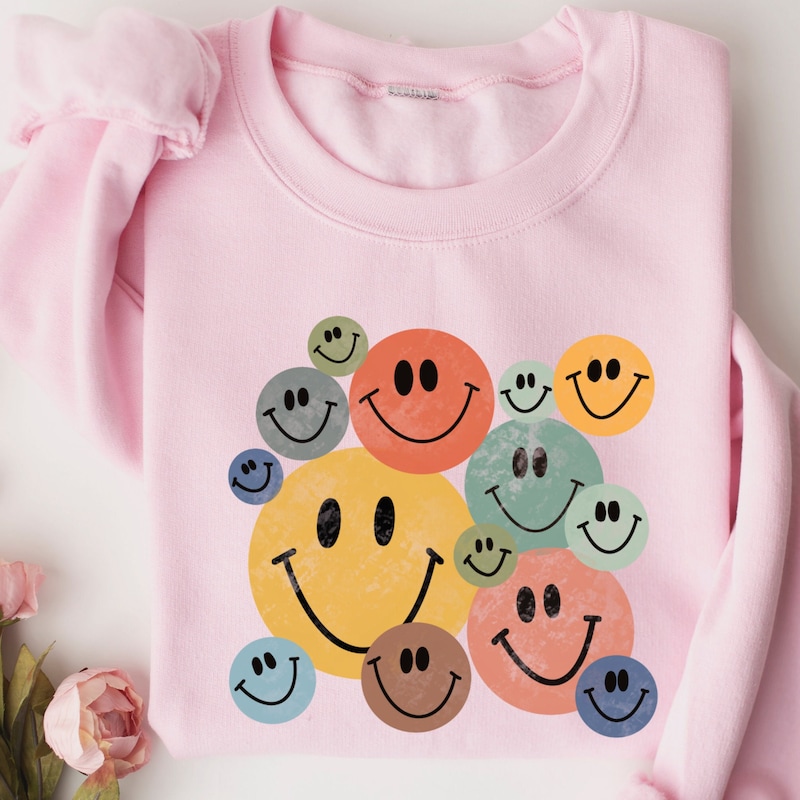 Happy Sweatshirt - Etsy