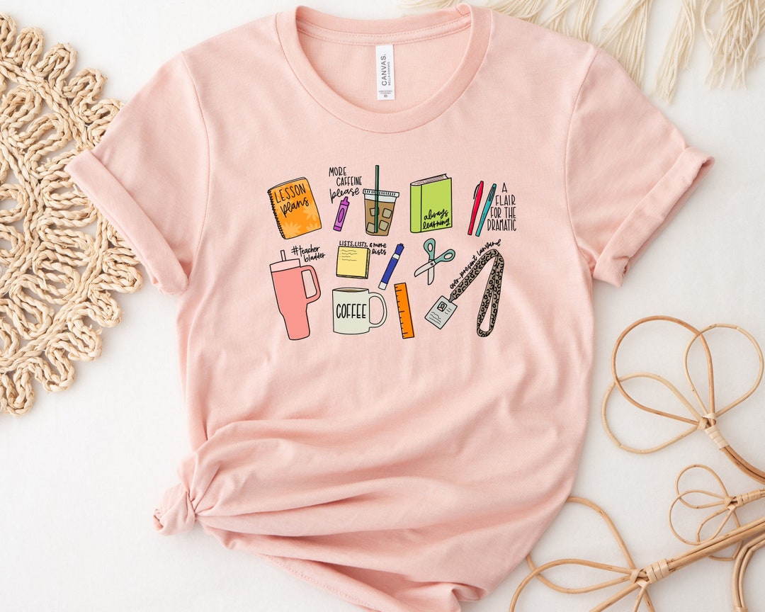 Retro Teacher Shirt, Unisex Cute Teacher Shirts, Vintage Teacher Tees ...