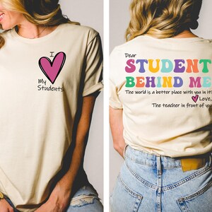 I Love My Students Teacher Shirt, Back to School Tee - Etsy