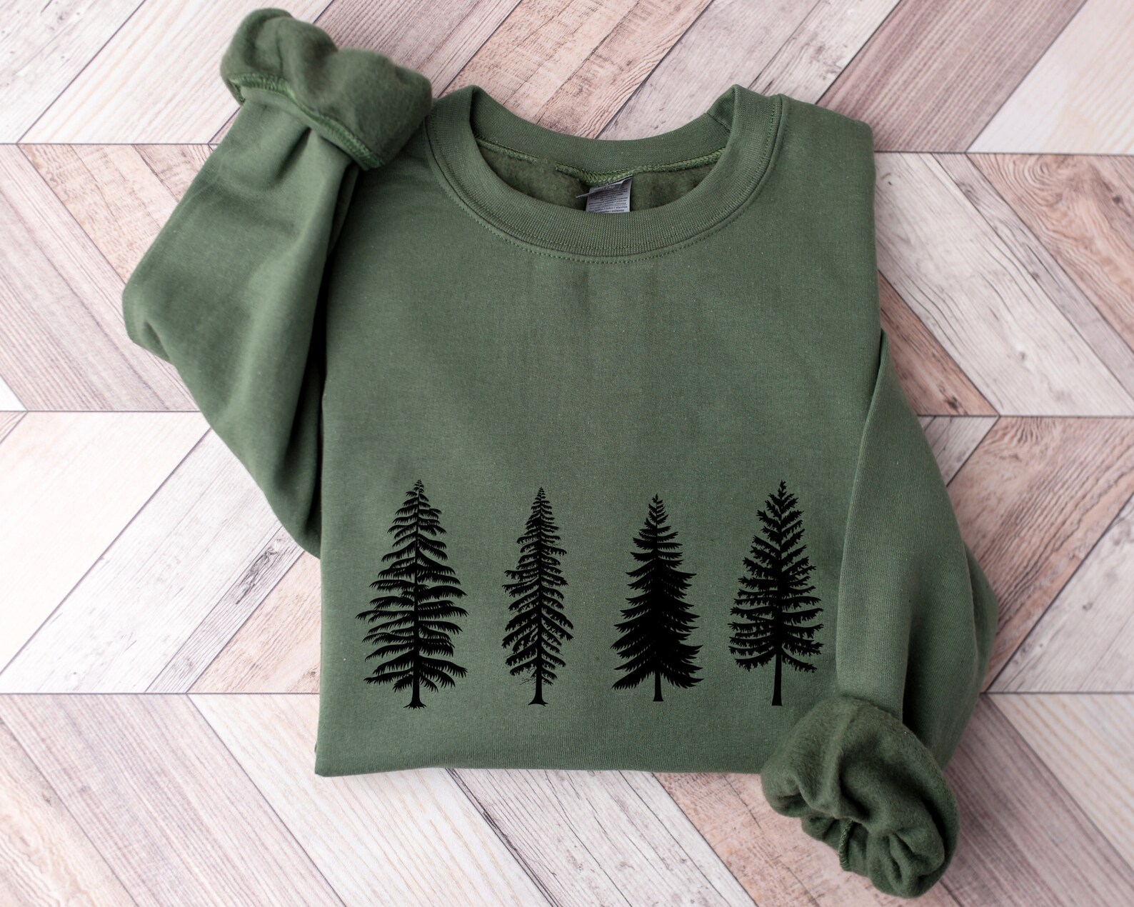 Camping Sweatshirt Pine Tree Sweatshirt Evergreen Trees - Etsy