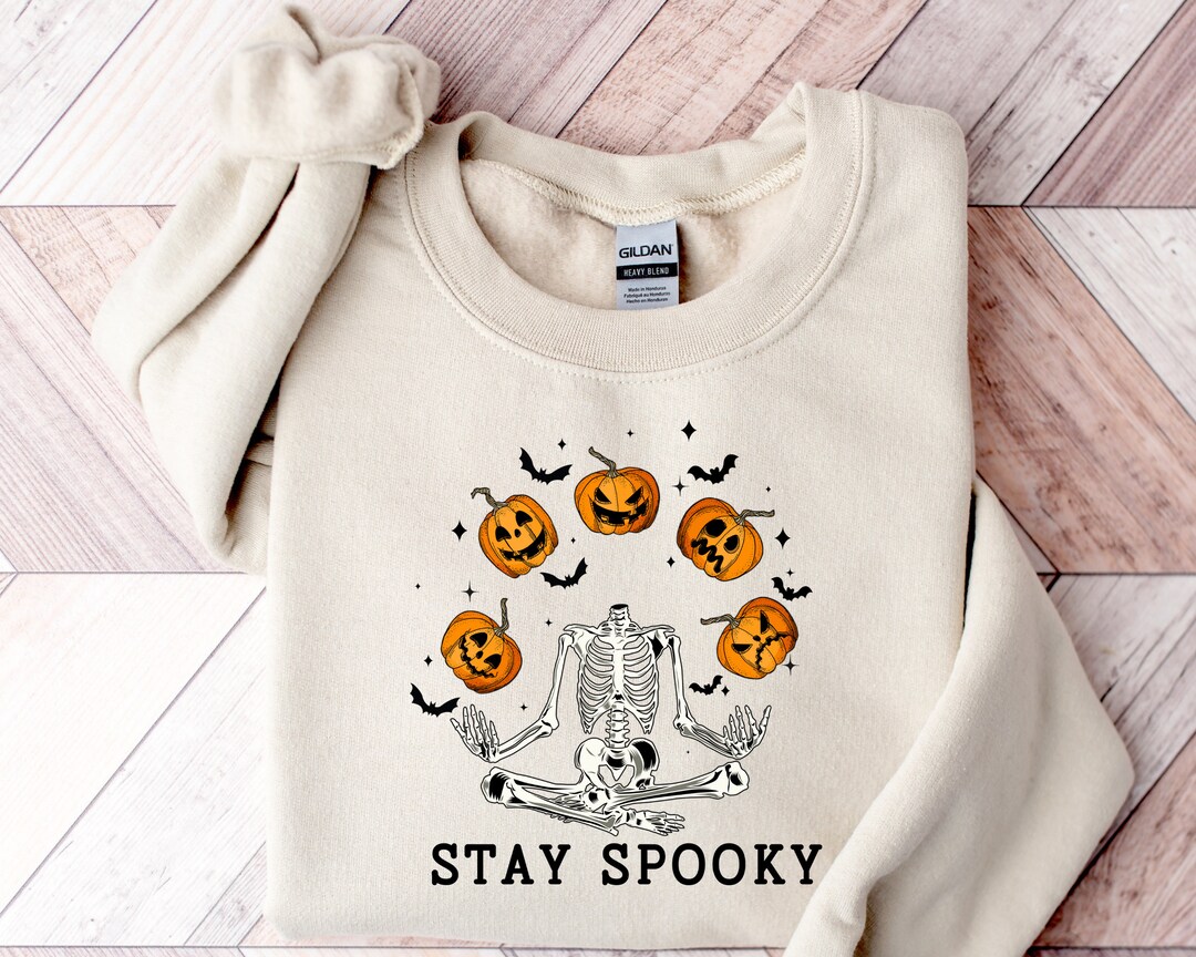 Spooky Sweatshirt Stay Spooky Sweatshirt Skeleton - Etsy