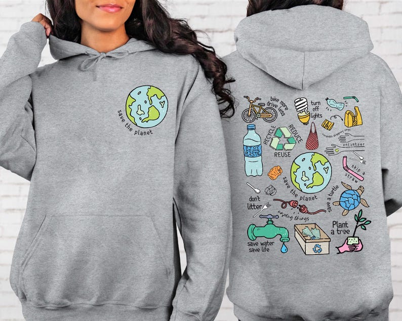 Save the Planet Sweatshirt, Earth Day Crewneck, Eco Friendly Clothing ...