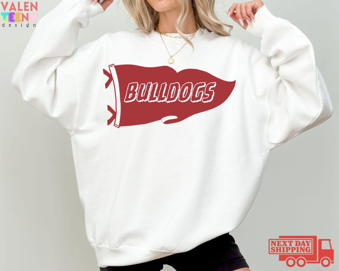 Custom Watercolor Mascot Pennant Sweatshirt, School Spirit Team Hoodie ...