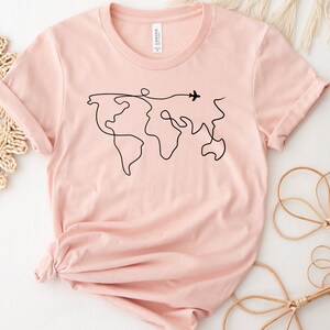Travel Shirt, Adventure Shirt, World Map Travel Shirt, Unisex Shirt ...