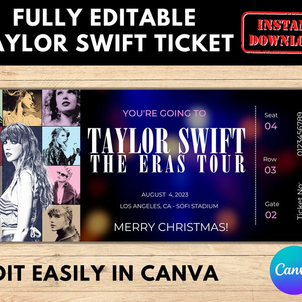 Taylor Swifts Eras Tickets - Etsy