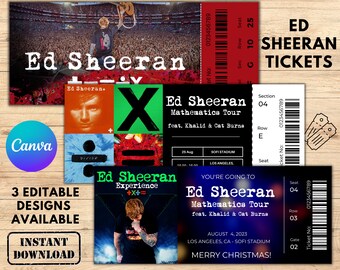 Ed Sheeran Concert Ticket - Etsy