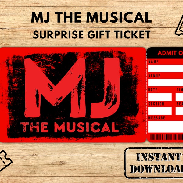 Michael Jackson Musical Ticket Template - Etsy