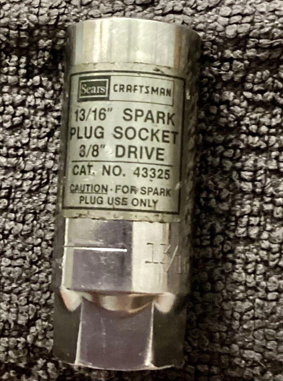 Sears Craftsman 3/8" Drive 13/16" Spark Plug Socket Inverted G 43325 ...