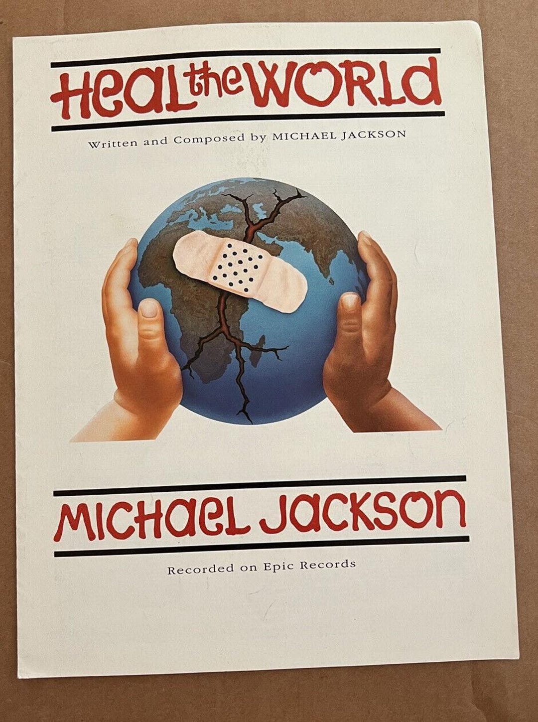 Heal the World Michael Jackson Sheet Music Piano Vocal Guitar Chords - Etsy
