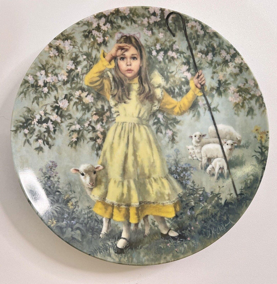 Reco Mother Goose - Little Bo Peep Plate by John Mcclelland 8.5 Inches ...