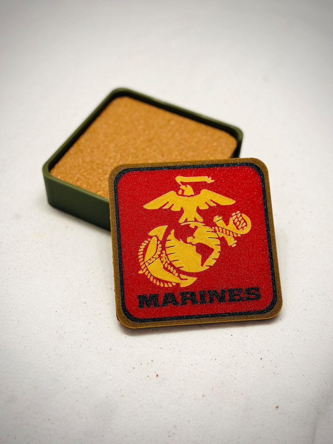 US Marine Corps Coasters Set of 4 4 Cork Backed Coasters - Etsy