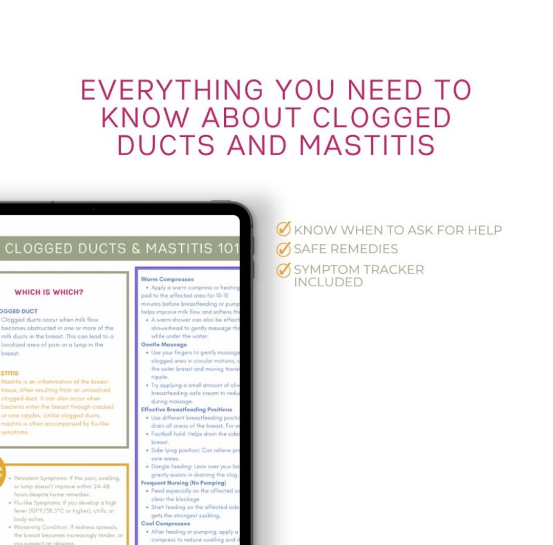 Clogged Ducts & Mastitis 101: Prevention and Relief - Etsy