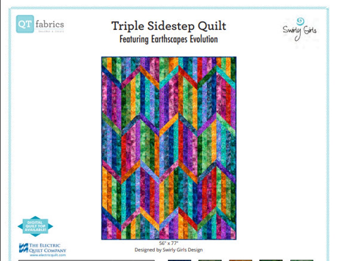 Triple Sidestep Quilt Featuring Earthscapes Evolution - Etsy