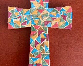 Floral Mosaic Cross - Etsy