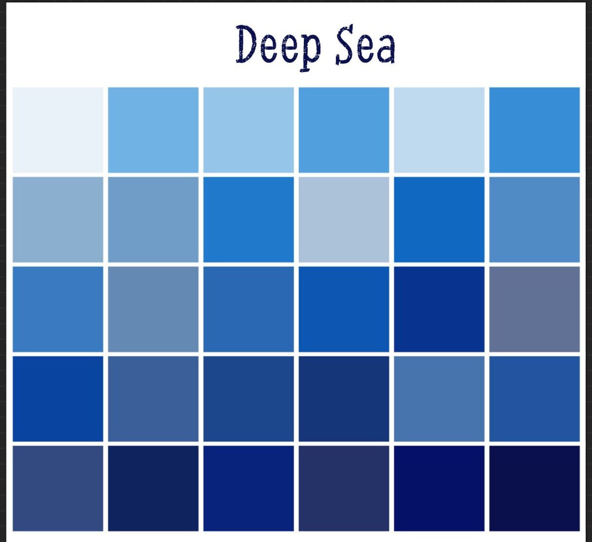 Deep Sea Color Palette - Etsy