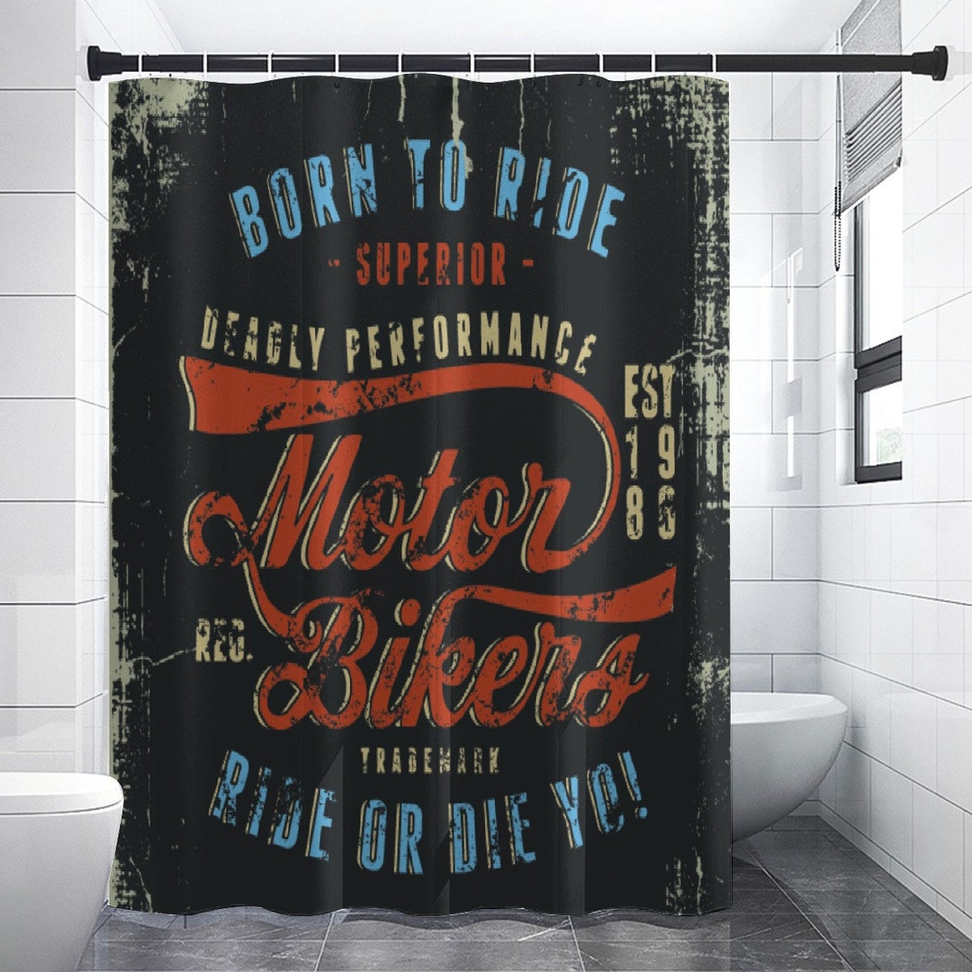 Motor Bikers/ Bathroom Décor/ Ride Love/sports Shower Accessories/ Keep ...