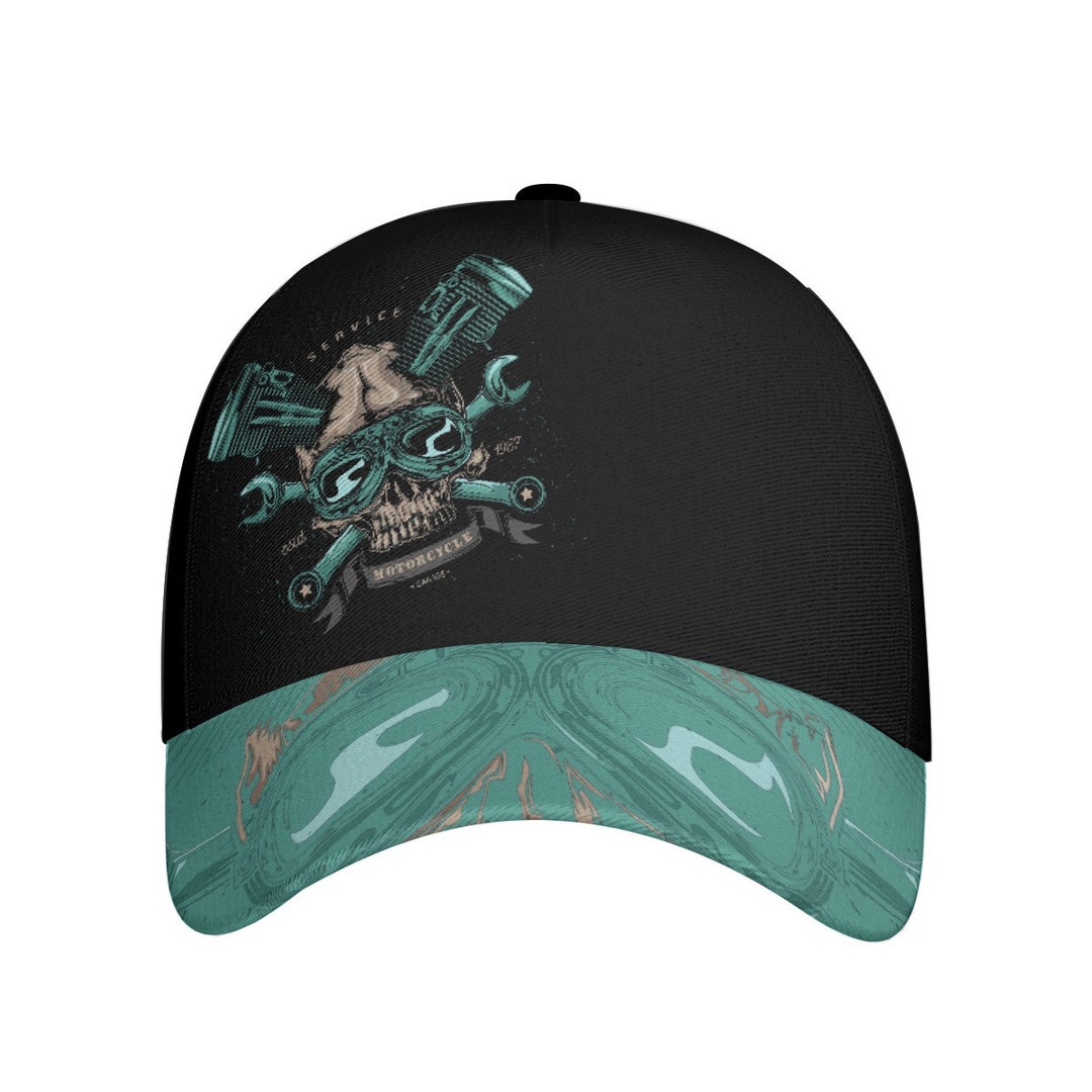 Skull Print Baseball Cap/ Comfortable Headwear/ Designer Headwear/ Cool ...