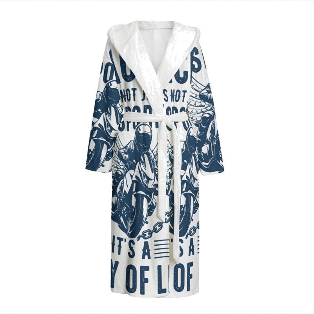 Long Wrap Hooded Dressing Gown/lounge Wear/gift for Her/ladies Bathrobe ...